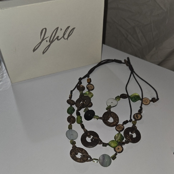 J. Jill | Jewelry | J Jill Earthy Green And Brown Necklace | Poshmark